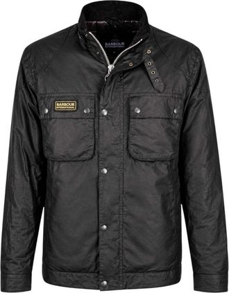 Barbour Knielanger Mantel - Schwarz