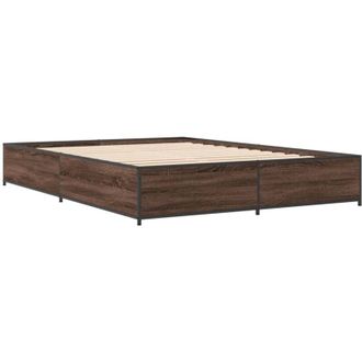 vidaXL Cadre de lit sans matelas ch&ecirc;ne marron 140x190 cm Vidaxl