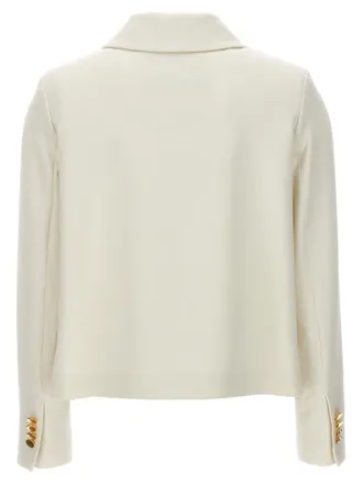 Kiton Double-Breasted Wool Jacket - Cream