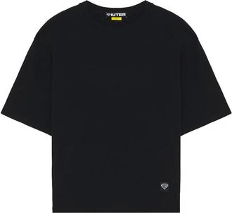 Iuter Iuter - Label Ribbed Tee - Homme - Tops - Noir - Taille: L