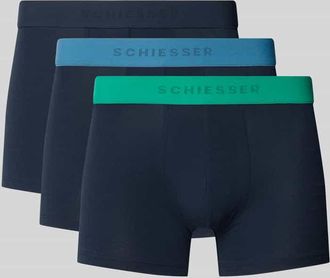 Schiesser Slim Fit Trunks aus Baumwoll-Mix im 3er-Pack