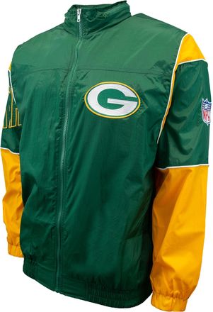 Mitchell & Ness NFL Authentic Sideline Jacke - Green Bay Packers, XL