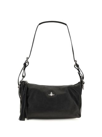 Vivienne Westwood Womens Shoulder Bag Emma Black Leather Sheep Handbags Hand
