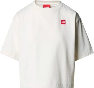 The North Face Femme, Sport, Blanc, Taille: 40 FR T-shirt girocollo mezza manica logo