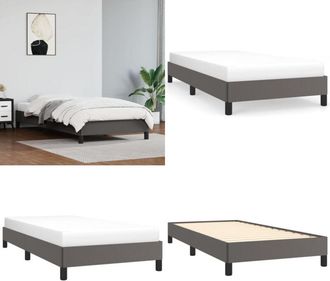 vidaXL Vidaxl - Bettgestell Grau 90x200 cm Kunstleder - Bettes Gestell - Schlafzimmer Möbel - Kunstleder Bett - Doppelbett - Boxspring Bettrahmen - Home &