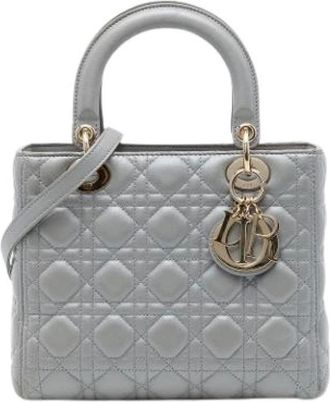Dior Sac Lady Dior Pre-owned - Femme - Pre-owned - Gris - Taille: ONE Size