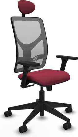 Piqueras y Crespo Schreibtischstuhl mit hoher R&uuml;ckenlehne, mit 3D-Armlehnen, h&ouml;henverstellbarer Lendenwirbelst&uuml;tze und festem Kopfteil, ausgestattet mit 3 Positionen, G