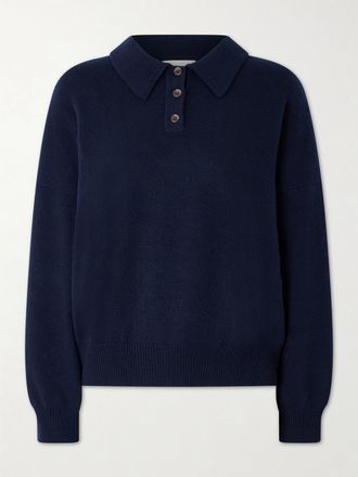 Lisa Yang Kaschmirpullover Mit Polokragen - Blau