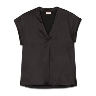Oltre Femme, Blouses et Chemises, Noir, Taille: 38 FR T-shirt bimati&egrave;re col en V