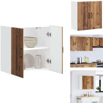 vidaXL K&uuml;chen-H&auml;ngeschrank Lucca Altholz-Optik Holzwerkstoff - K&uuml;chen-Wandschrank - K&uuml;chen-Wandschr&auml;nke - Wandschrank K&uuml;che - K&uuml;chenschrank