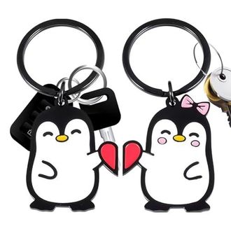 Generic Mini porte-cl&eacute;s pingouin | de charme portable | Porte-cl&eacute;s portable 3D de dessin anim&eacute; pour femmes, filles, famille, amis, coll&egrave;gues, f&ecirc;te, sac &agrave; dos,