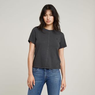 G-Star Overdyed Front Seam Top - Schwarz - Damen