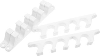 BESPORTBLE DIYEAH 4 St&uuml;ck Wei&szlig;e Verstellhalterungen aus Witterungsbest&auml;ndigem Kunststoff 5 Fach Verstellbar f&uuml;r Garten und Terrassen Liegest&uuml;hle Ersatz R&uuml;ckenleh