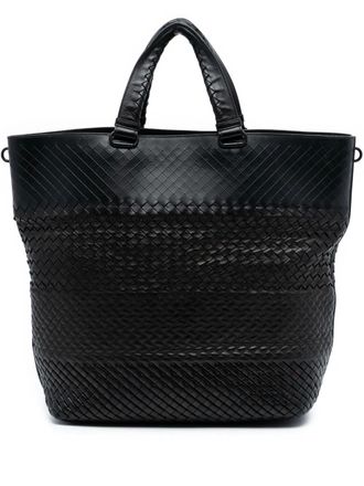 Bottega Veneta 2012-2025 Intrecciato Imperatore Convertible Tote Satchel-Tasche aus Nappaleder - Braun