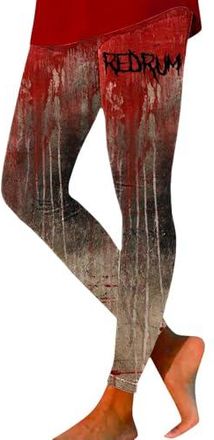 Generic HUIFUAO Im Ok Its Not My Blood Legging dHalloween pour femme Pantalon de yoga effrayant Bloody Help Me Pantalon de yoga amusant Costume dHalloween Bas