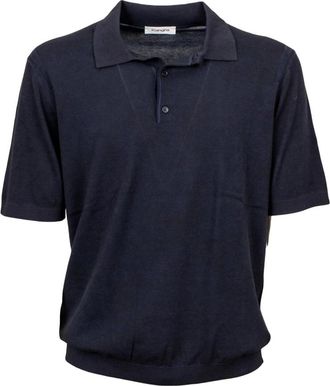 KANGRA Homme, Tops, Bleu, Taille: 2XL Polo Bottoni Tinto Vintage