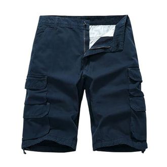 Generic Short cargo pour homme avec cordon de serrage, bleu, 30