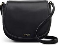 Radley London London Liverpool Gardens Sac à bandoulière en cuir pour femme Taille M, Noir, Taille M
