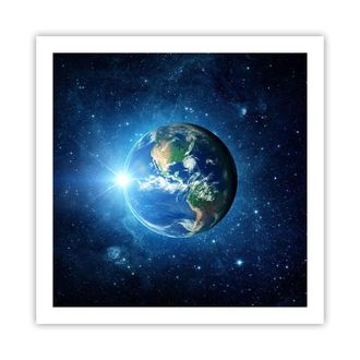 Arttor Wandposter Art Prints 60x60cm Poster ohne Rahmen Erde Universum Sterne Galaxie K&uuml;che Wanddeko Bild Wand Kunstdruck Deko Wandbilder Dekoration Wohnzimm