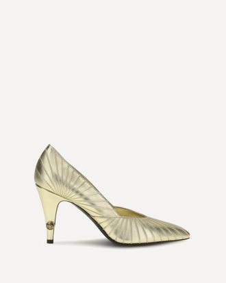 Versace Metallic leather Pumps Female 38.5