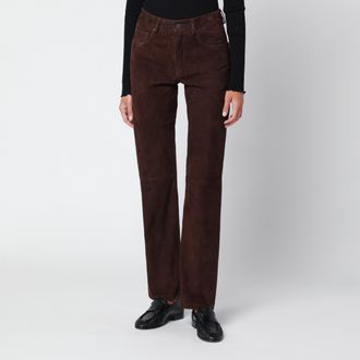Arma Jean Hose aus Veloursleder, Braun