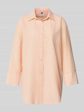 Tommy Hilfiger Relaxed Fit Bluse mit Baumwoll-Anteil aus Seersucker