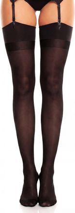 Glamory Halterlose Str&uuml;mpfe Noir 60 Microfaser Strapse