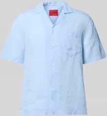 HUGO BOSS Regular Fit Freizeithemd aus reinem Leinen Modell EXOLINO