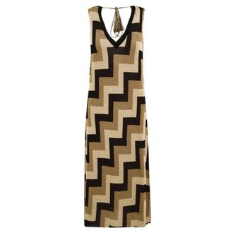 Akep Zig-Zag Jacquard Lurex Kleid - - Dresses - Damen - Mehrfarbig - XS