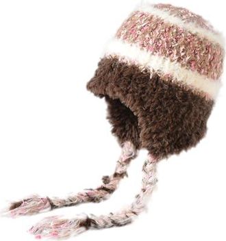 Generic Bonnet Femme Hiver Bonnet Femme Chapeau Femme Hiver Confortable Classique - Oreilles De Chat Tricot&eacute; Main, Doux Et Chaud, Parfait pour Cosplay, Sortie