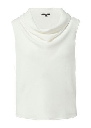 Comma Muskelshirt T-Shirt Jersey-Top mit Wasserfall-Ausschnitt