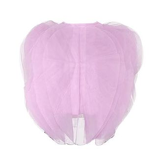 Generic Chemisier transparent pour femme, d&eacute;contract&eacute;, &agrave; manches courtes, en tulle, bouffant, superpos&eacute;, haut court, chemisier de bal pour femme &agrave; larri&egrave;re, l