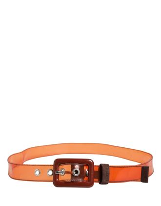 Miu Miu Square Buckle Belt - Orange
