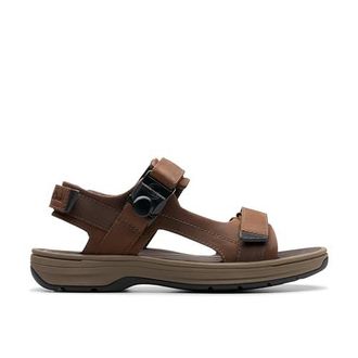 Clarks Homme Saltway Trail Sandal, Dark Brown Lea, 43 EU