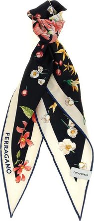 Ferragamo Florales Seidentuch Twilly - - Accessories - Damen - Mehrfarbig - ONE SIZE