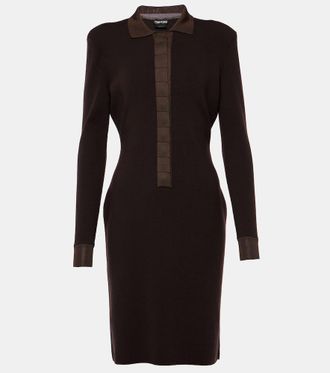 Tom Ford Robe en laine et soie mélangées