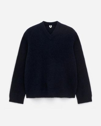 Arket Lockerer Pullover Aus Alpakawollmischung -Blau