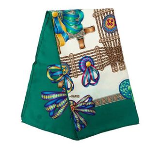 Herm&egrave;s Pre-owned Les Rubans du Cheval Silk Scarf - Femme - Pre-owned - Multicolore - Taille: ONE Size