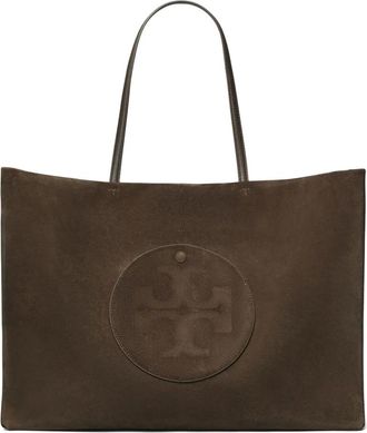 Tory Burch sac cabas Ella en daim - Marron