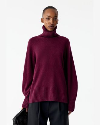 Arket Rollkragenpullover Aus Reinem Kaschmir -Rot