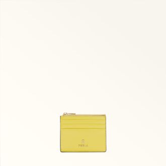 Furla Camelia Kartenetui S Mudec Yellow Gelb Strukturiertes Leder Damen