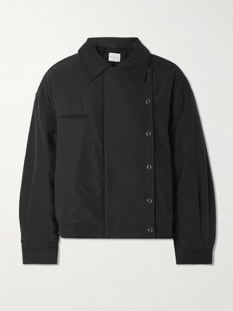 Deiji Studios Veste Rembourrée En Tencel Et Coton Mélangés Lapel - Noir