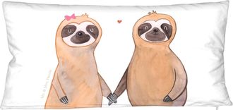 Mr. & Mrs. Panda Kissen Faultier P&auml;rchen - Geschenk, Liebeskissen, Verlobt, Liebe, Kopfkissen, Kuschelkissen, Paarkissen, Gemeinsam