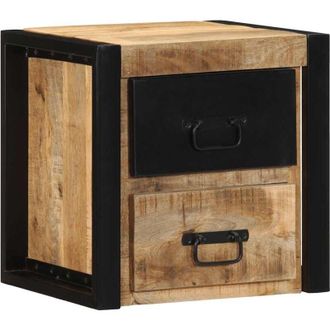 vidaXL Nachttisch 40x35x40 cm Raues Mango-Massivholz - Vidaxl