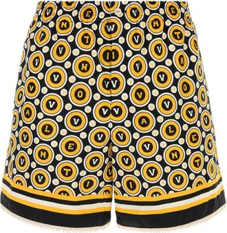 Valentino Garavani Homme, Maillots de bain, Multicolore, Taille: XL Bermuda en popeline imprim&eacute;e