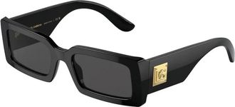 Dolce & Gabbana Lunettes de soleil rectangulaires - unisex - Accessoires - Noir - Taille: 53 MM