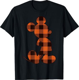 Disney Mickey Mouse Plaid Silhouette Fill T-Shirt