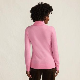 Lands End Rollkragen-Pullover aus Kaschmir, Damen, Gr&ouml;&szlig;e:36-38 regular, Pink, Kaschmir, by Lands End
