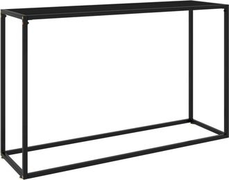 vidaXL Table console Noir 120x35x75 cm Verre tremp&eacute; Vidaxl