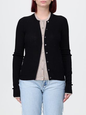 Acne Studios Cardigan &agrave; col rond en m&eacute;lange de laine et de soie avec fermeture &agrave; boutons